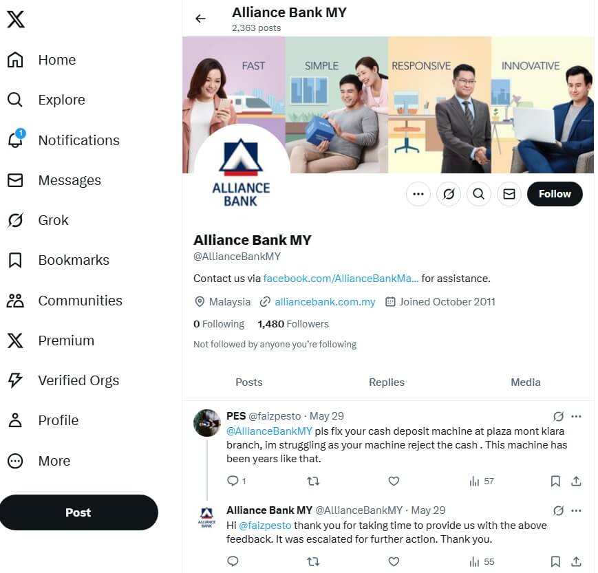 10 Cara Hubungi Alliance Bank untuk Customer Service di Malaysia Cepat & Selamat!